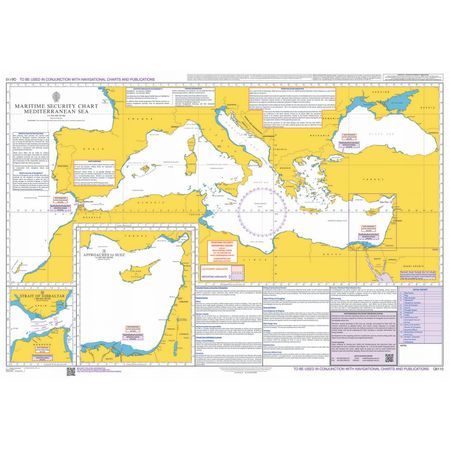 Q6110 Maritime Admiralty Security Chart, Mediterranean Sea only £46.00