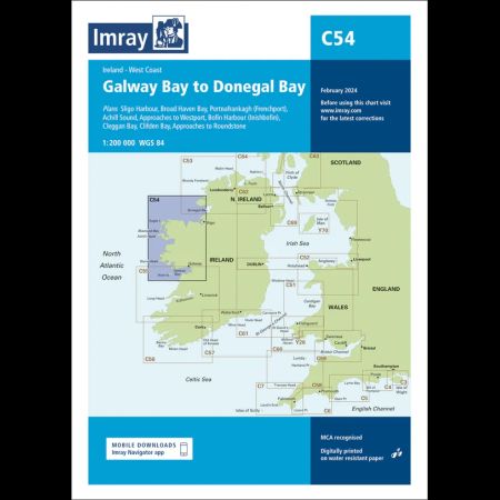 Imray Chart C54: Galway Bay to Donegal Bay only £28.95