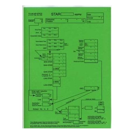 Laminated Sight Reduction Forms - Star only £4.50