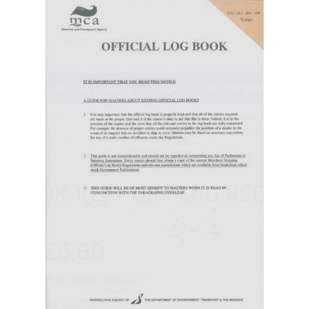 MCA Official Log Book only £8.00