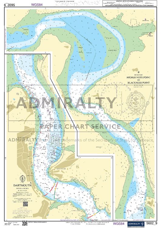 Admiralty 5602_9 Small Craft Chart - Dartmouth to Blackness Point (The ...