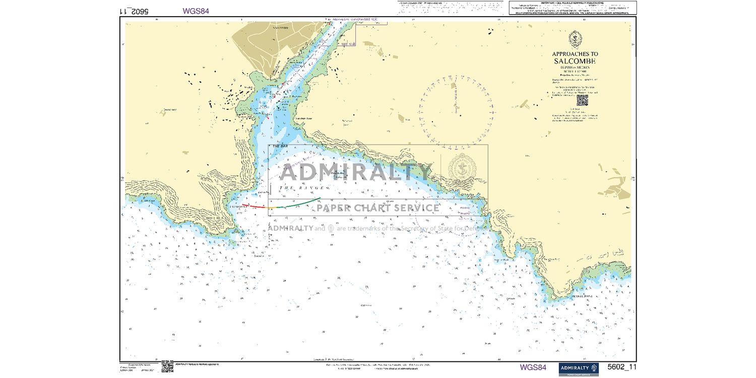 Admiralty 5602_11 Small Craft Chart - Approaches to Salcombe (The West ...