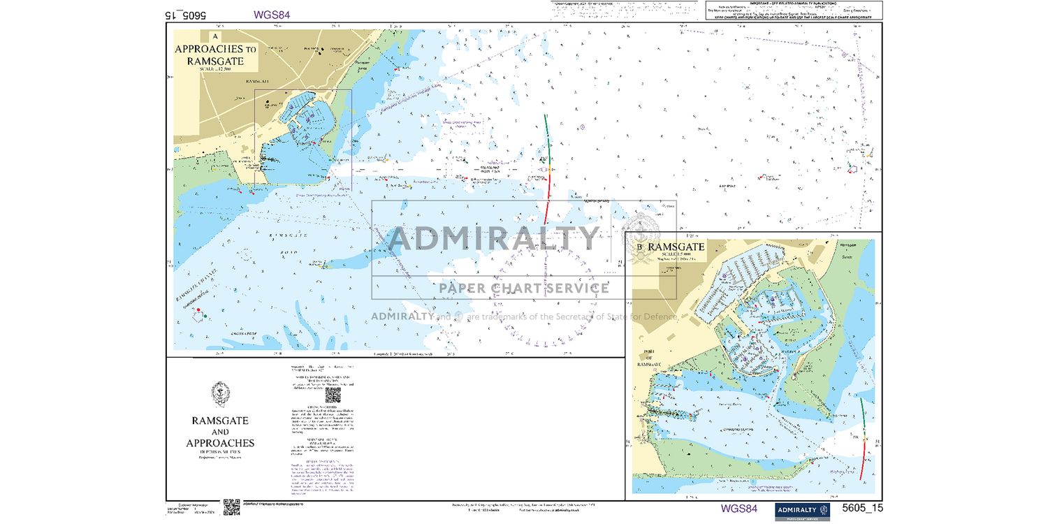 Admiralty 5605_15 Small Craft Chart - Ramsgate (Chichester to Ramsgate) only £17.80