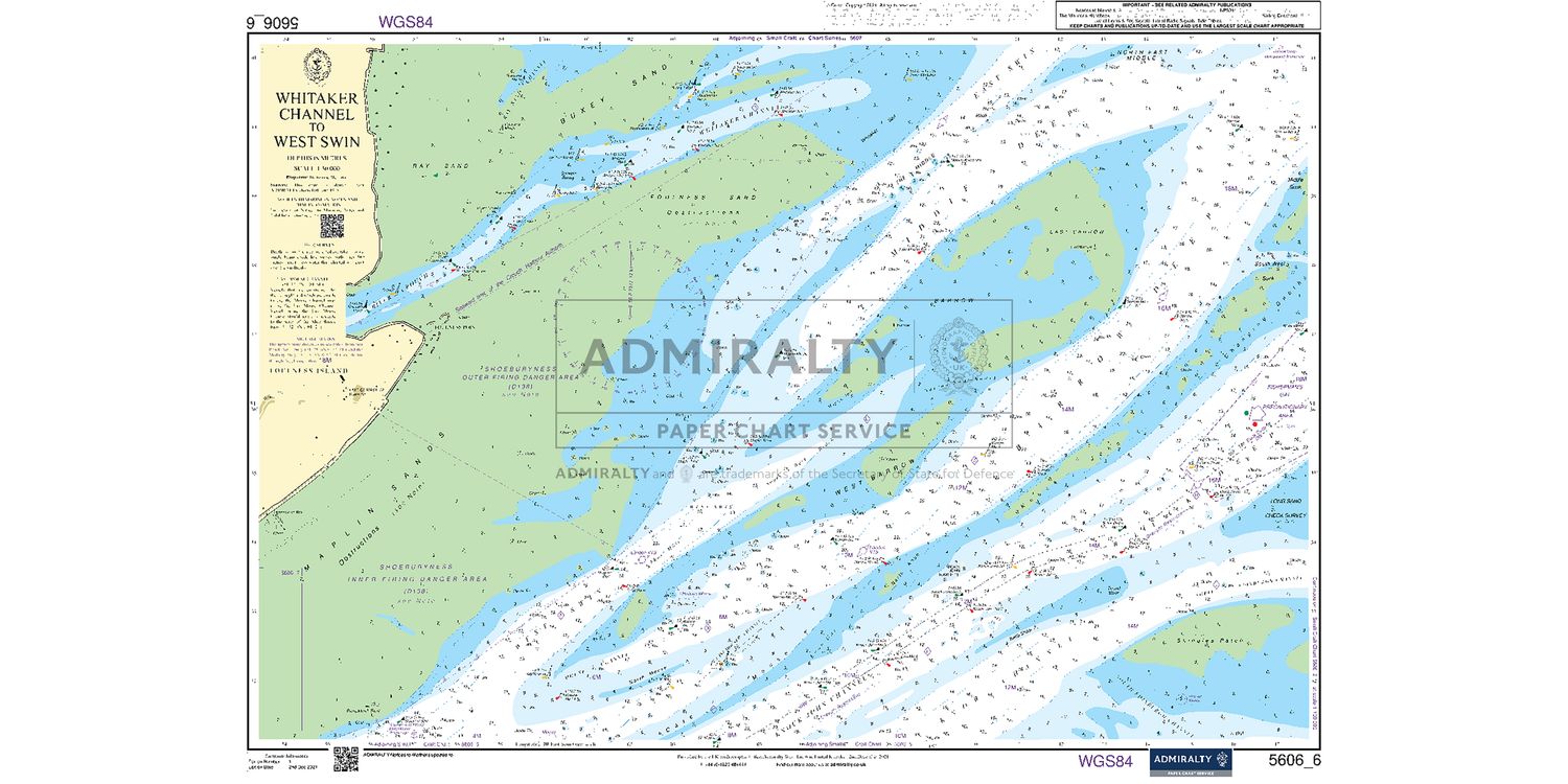 Admiralty 5606_6 Small Craft Chart - Whitaker Channel to West Swin ...