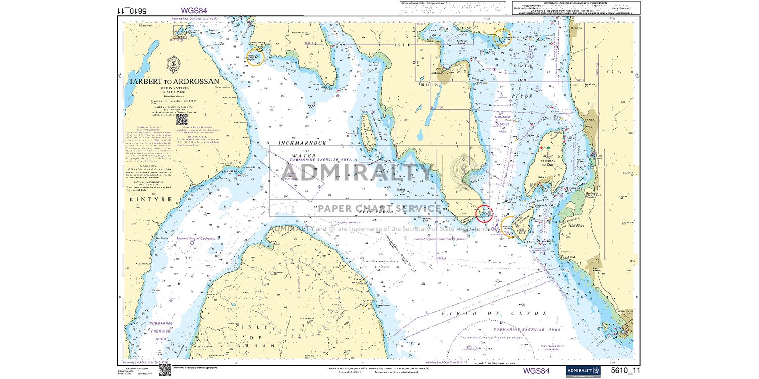 Admiralty 5610_11 Small Craft Chart - Loch Goil and Loch Long (Firth of ...