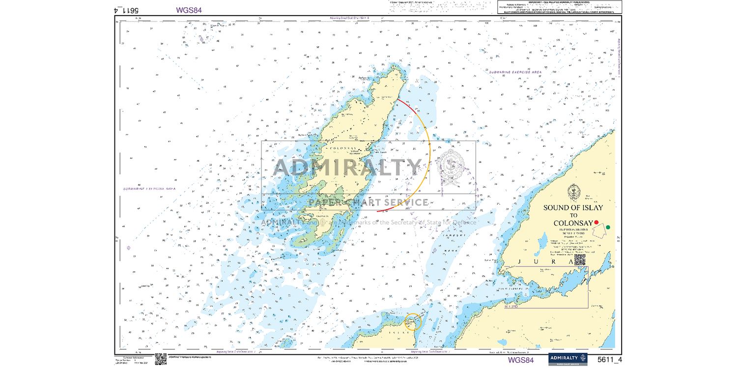 Admiralty 5611_4 Small Craft Chart - Sound of Islay to Colonsay (West ...