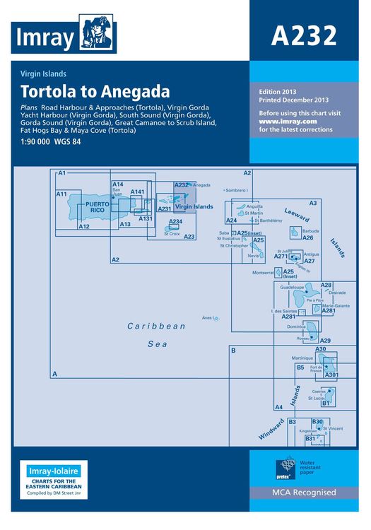 Imray Chart A232: Tortola to Anegada only £21.95
