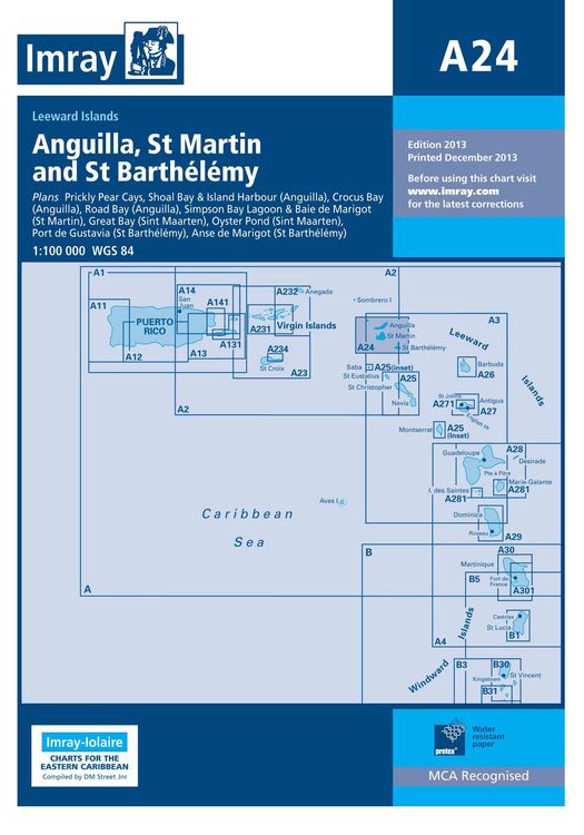 Imray Chart A24: Anguilla, St Martin and St Barthelemy only £23.95